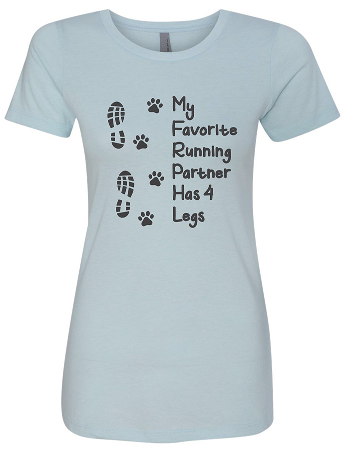 Favorite Running Partner Has 4 Legs-Womens-Ice Blue - The Gifted Runner