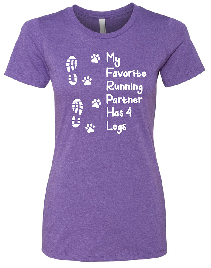 Favorite Running Partner Has 4 Legs-Womens-Berry - The Gifted Runner