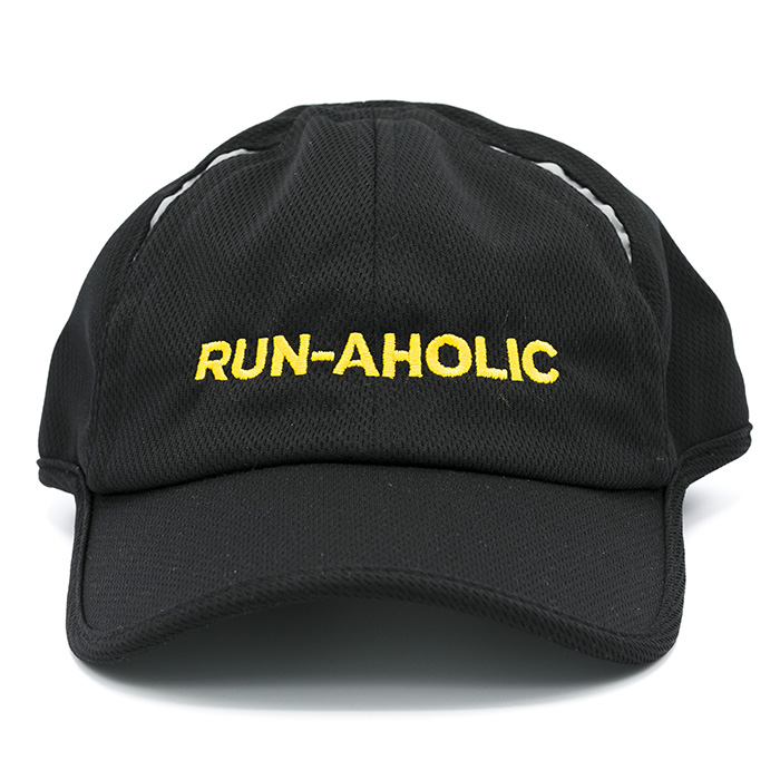 Run-aholic Black Tech Hat - The Gifted Runner