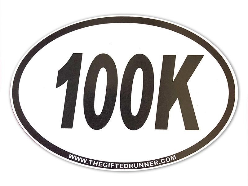 100k Sticker (62 Miles) - The Gifted Runner